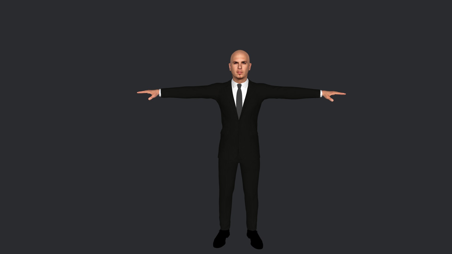 3D Model Pitbull Singer Hyper Realistic Full Body Fully Rigged 3D ...