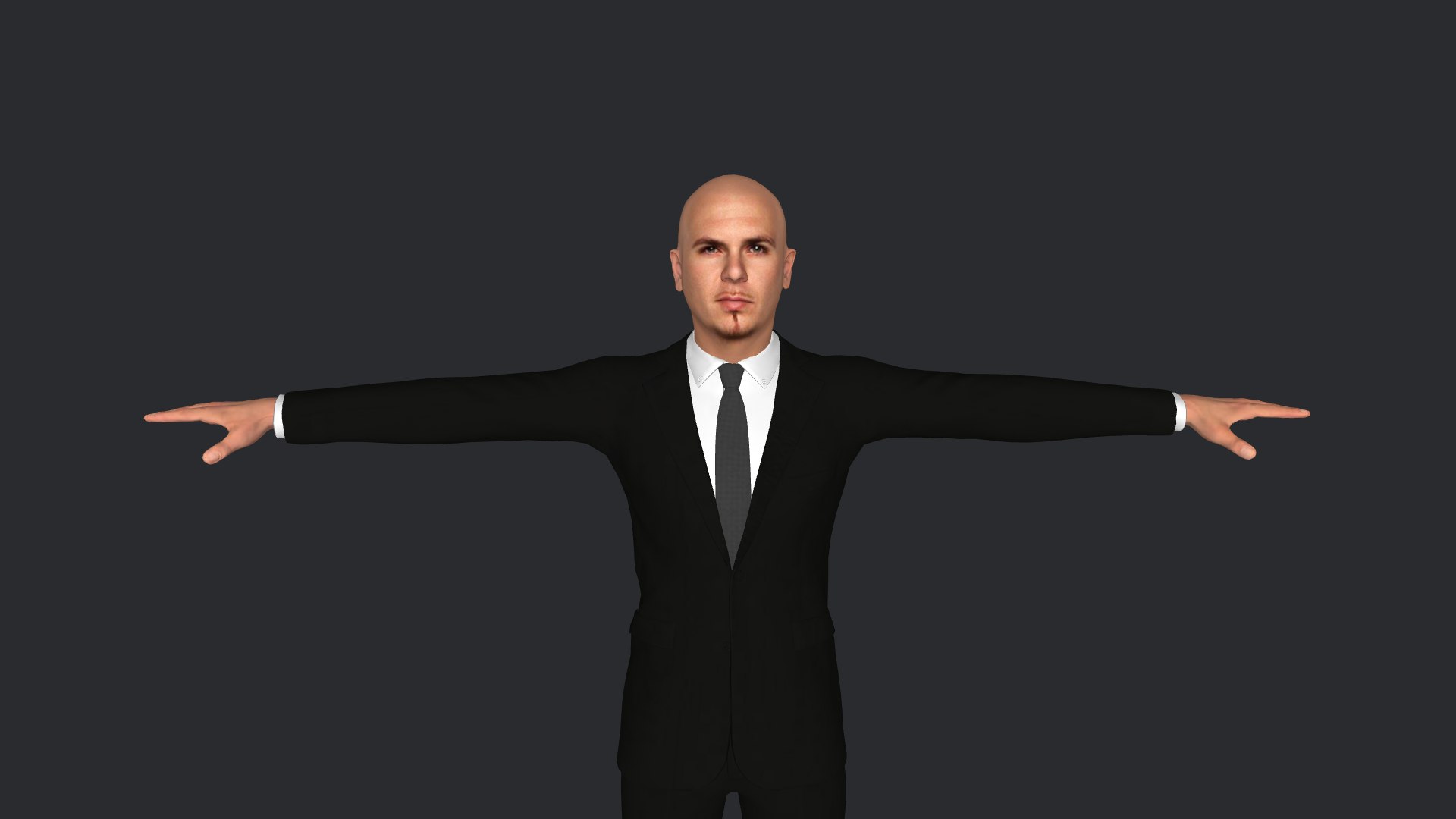 3D Model Pitbull Singer Hyper Realistic Full Body Fully Rigged 3D ...