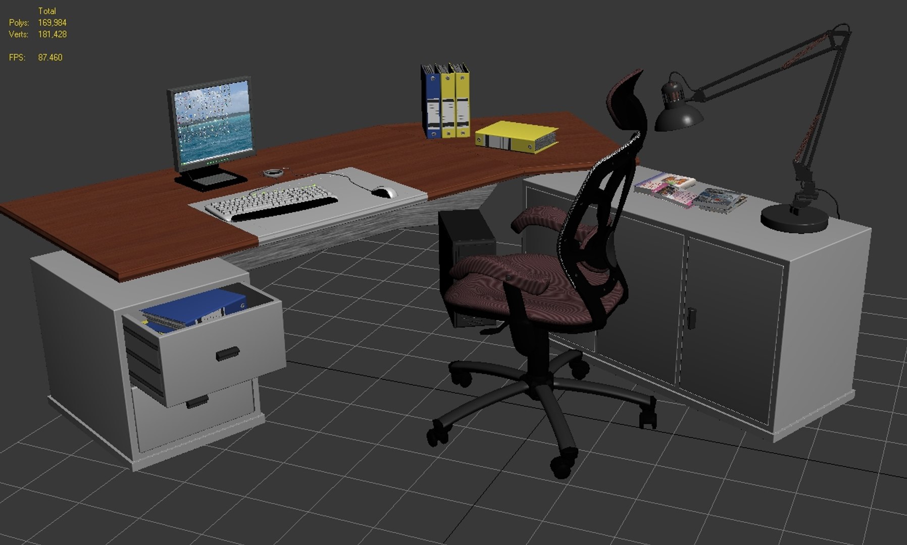 3d Computer Desk Chair Props Model