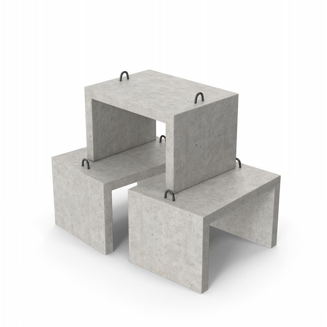 Concrete Blocks 3D - TurboSquid 1991243