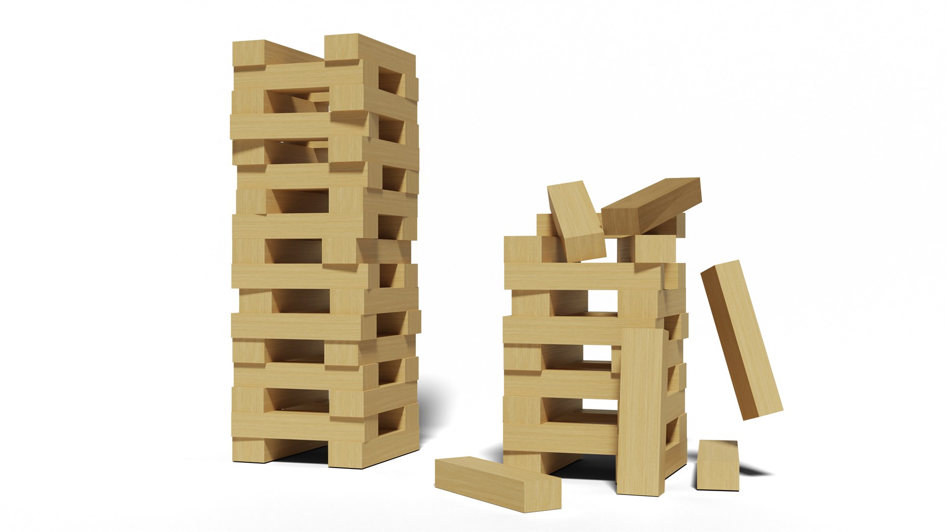 免费Jenga Tower Game Ready UV 贴图纹理3D模型 - TurboSquid 2404080