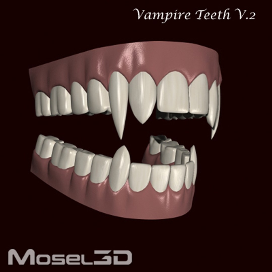 3d Model Vampire Teeth