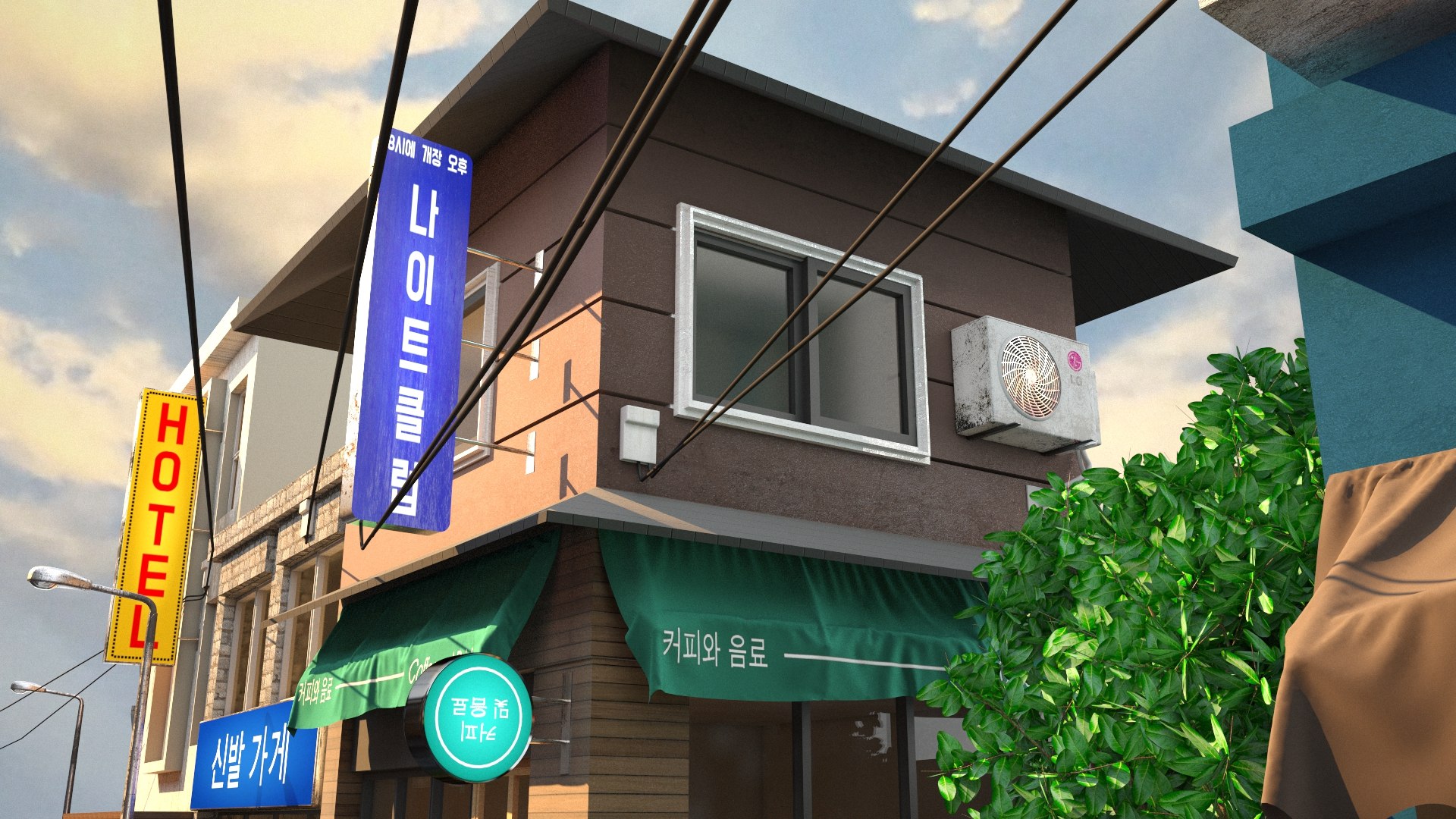 Korean Street 3D Model - TurboSquid 1752355