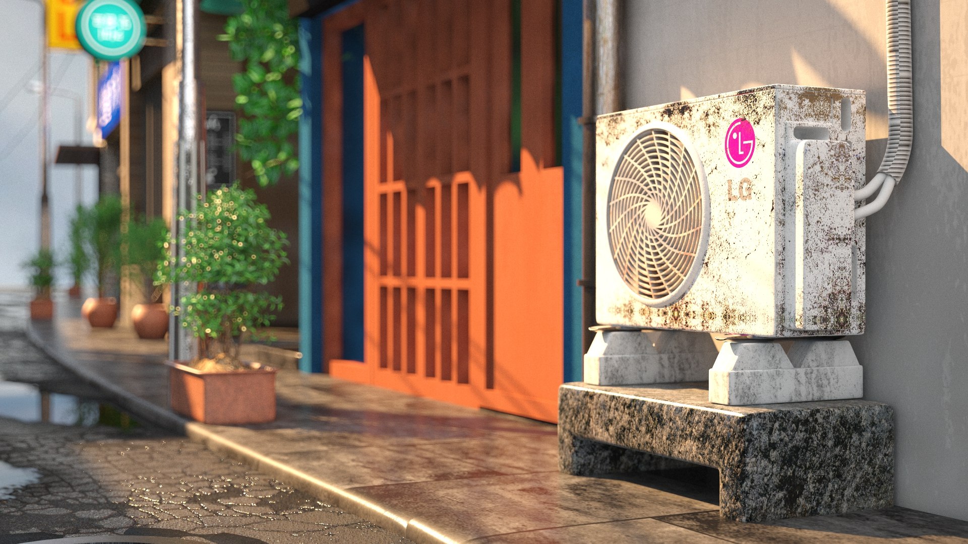 Korean Street 3D Model - TurboSquid 1752355