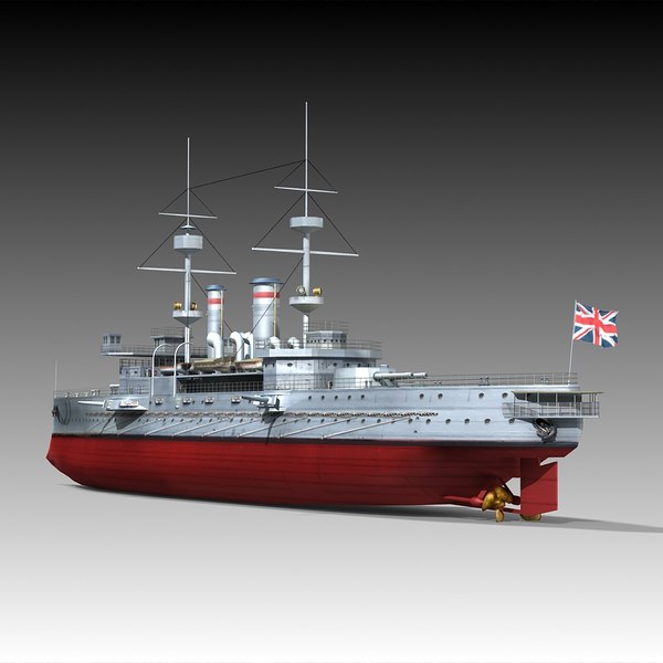 hms goliath 1898 world war 3d max