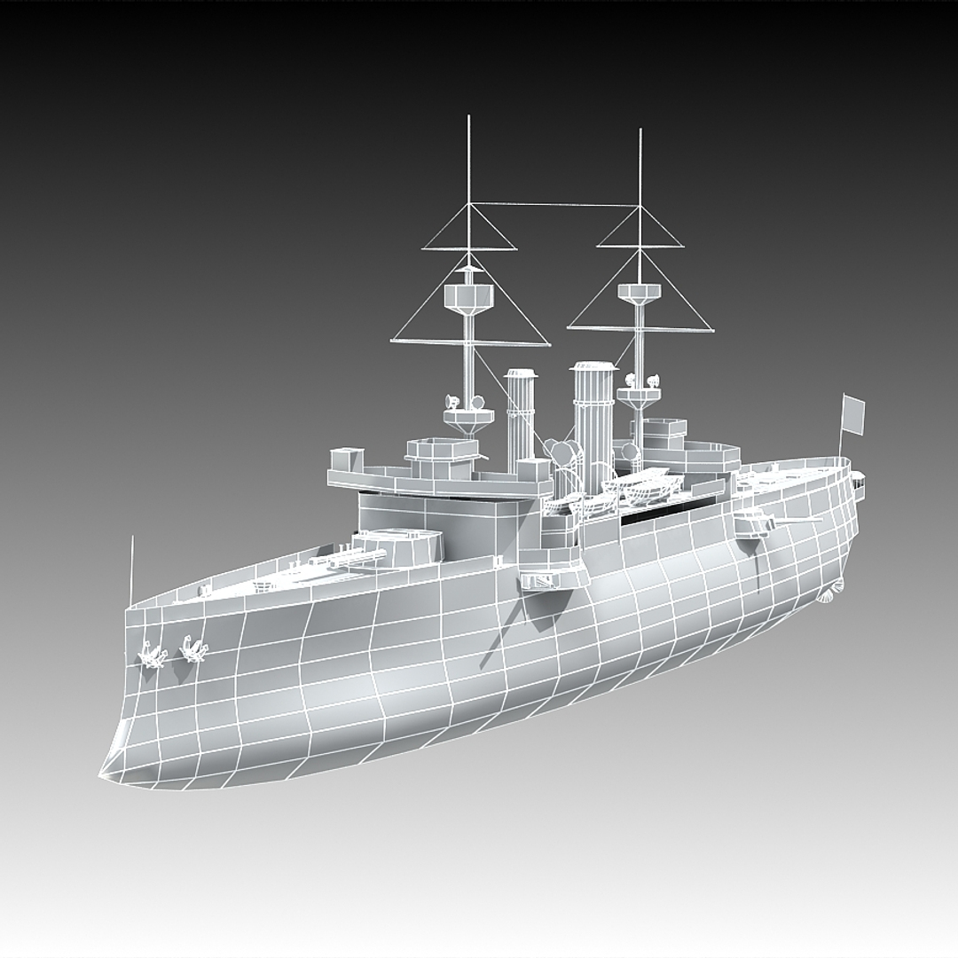 hms goliath 1898 world war 3d max