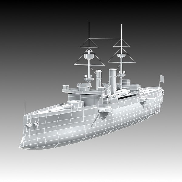 hms goliath 1898 world war 3d max