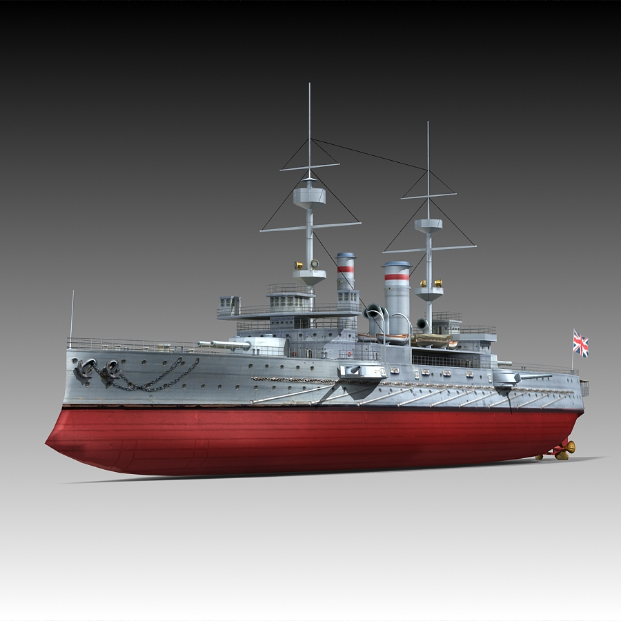 hms goliath 1898 world war 3d max