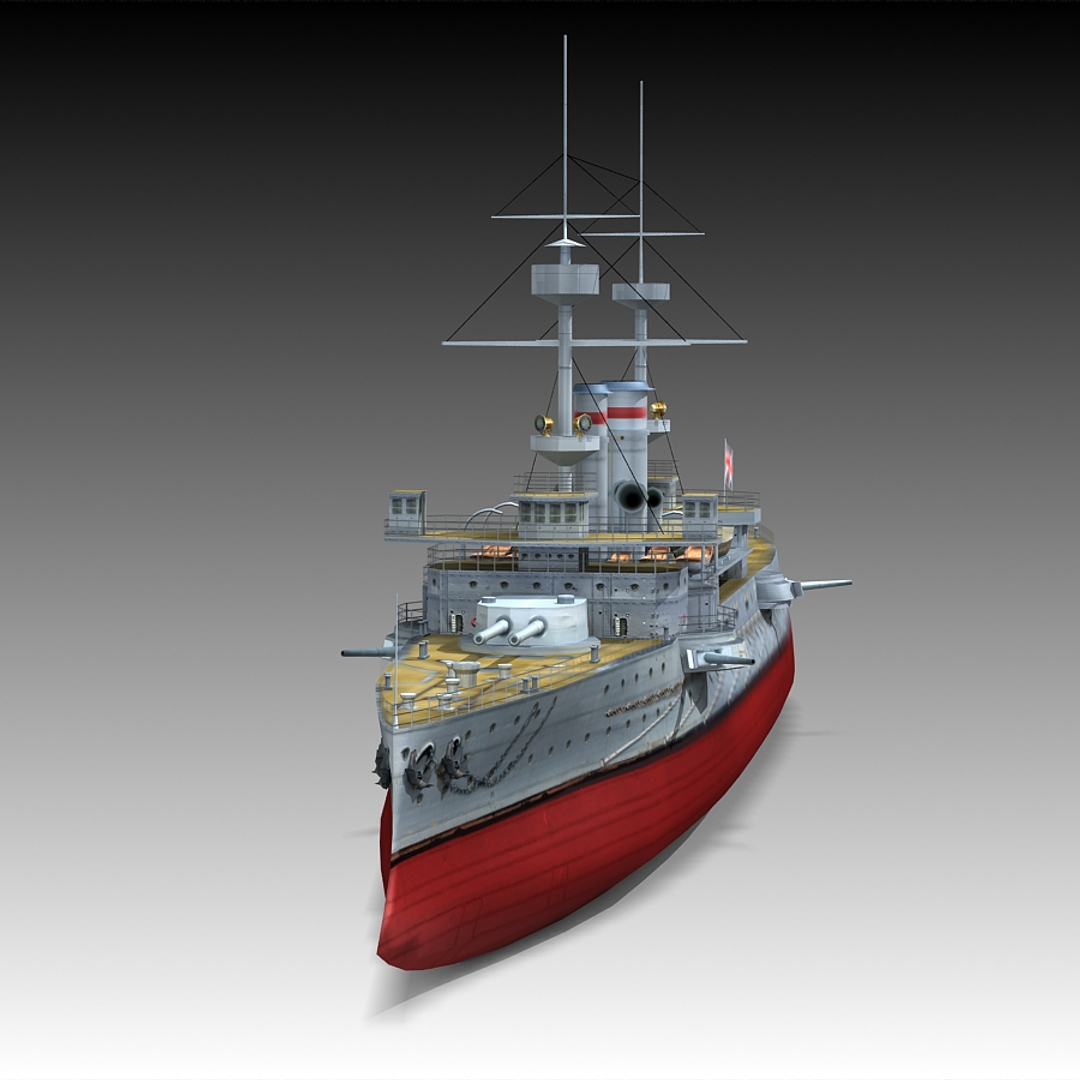 hms goliath 1898 world war 3d max