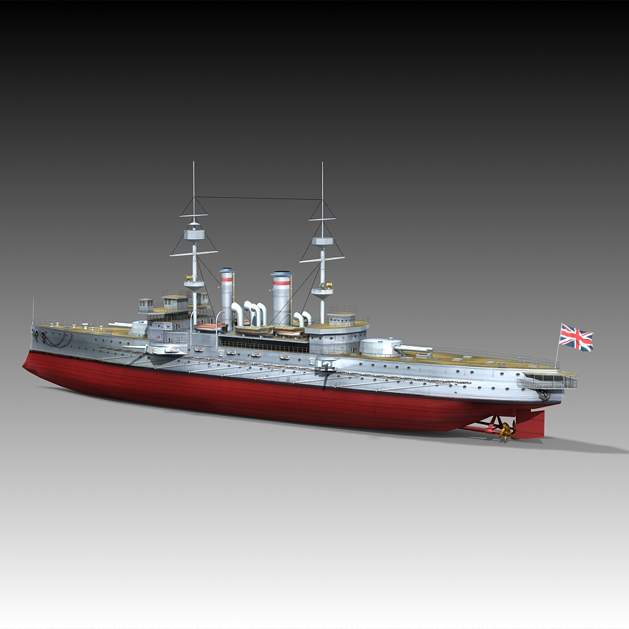 hms goliath 1898 world war 3d max