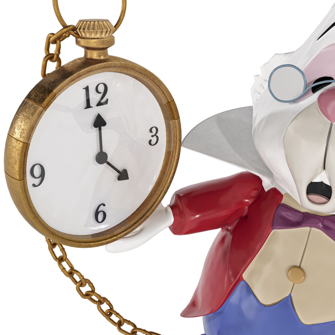 3D Hare With A Clock Alice In Wonderland - TurboSquid 1840761