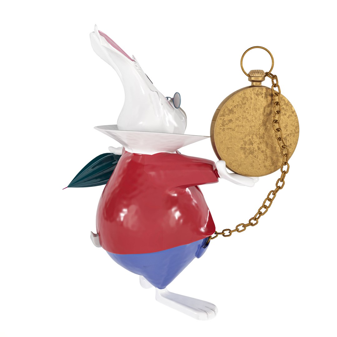 3D Hare With A Clock Alice In Wonderland - TurboSquid 1840761