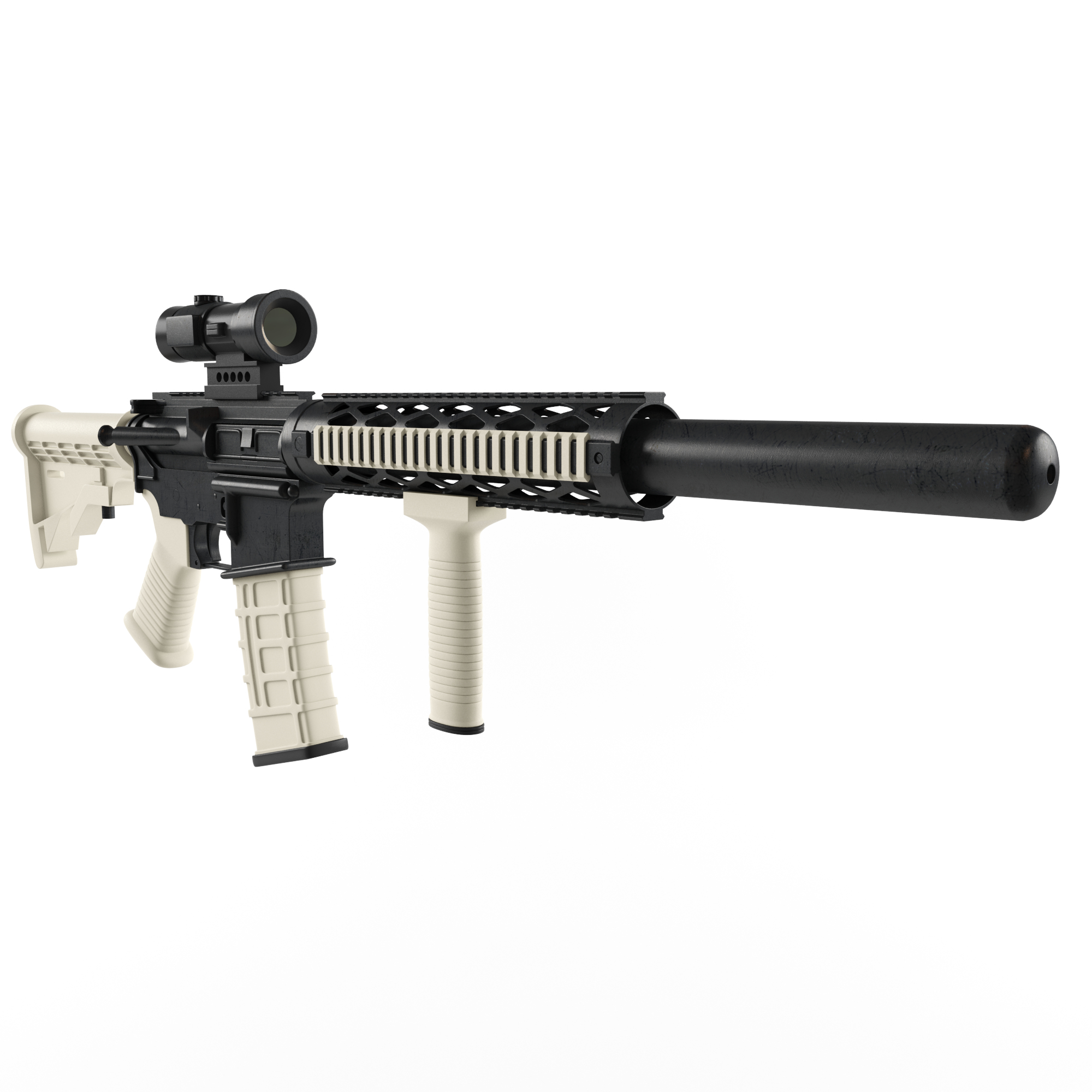 m4 spikes rifle 3d max