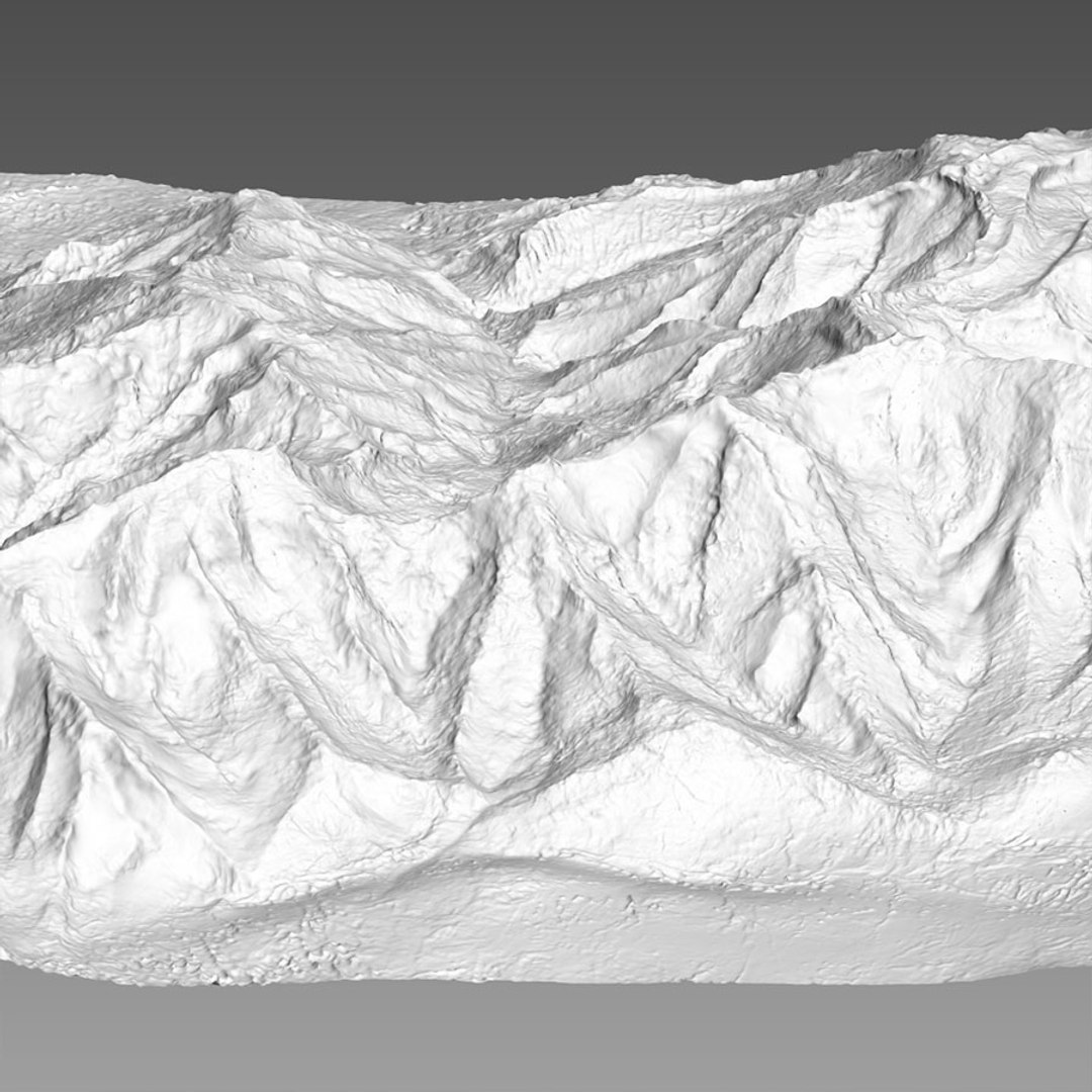 3d model snow mountain