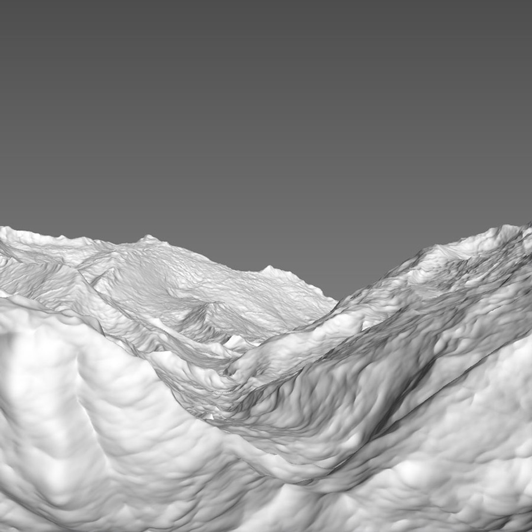 3d model snow mountain