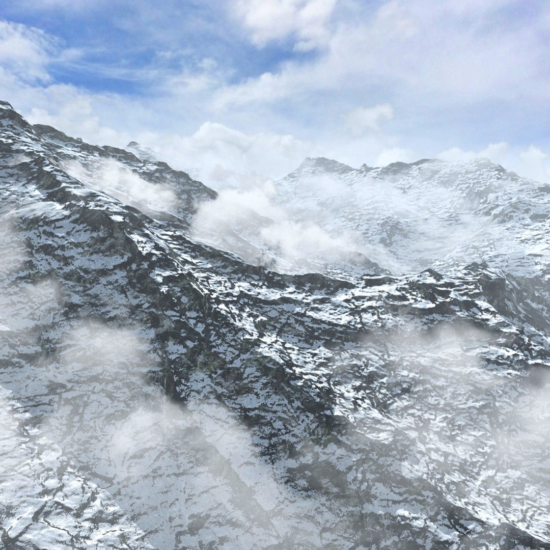 3d model snow mountain