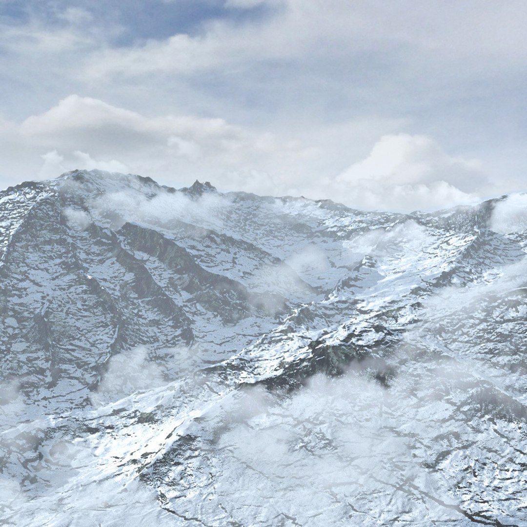 3d model snow mountain