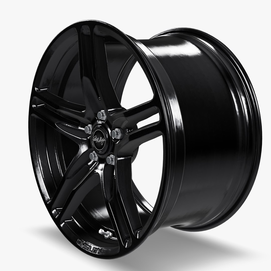 Carroll Shelby Wheel Company CS14 Wheel Gloss Gunmetal Mustang 3D model ...