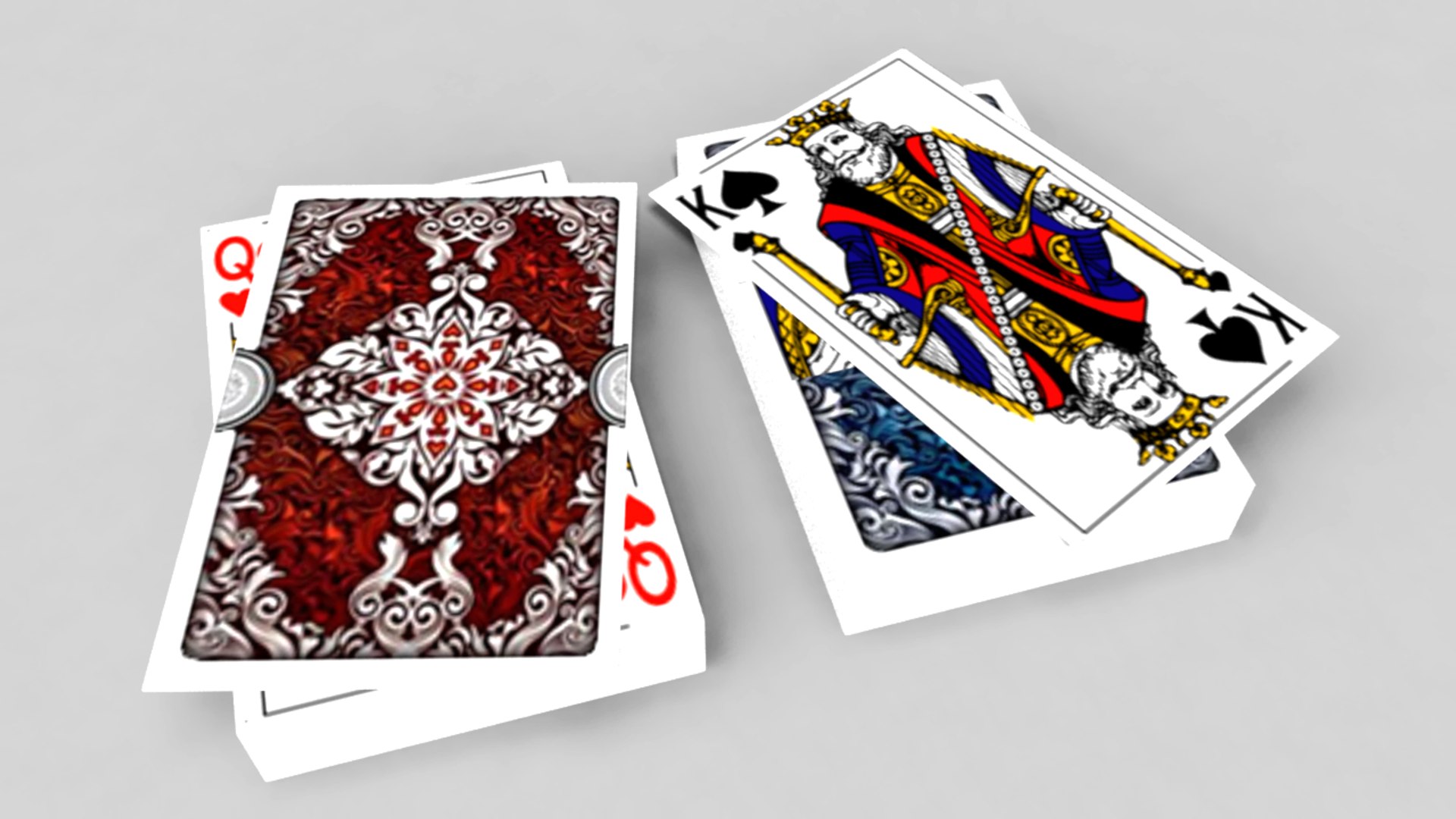 cards deck 3d fbx