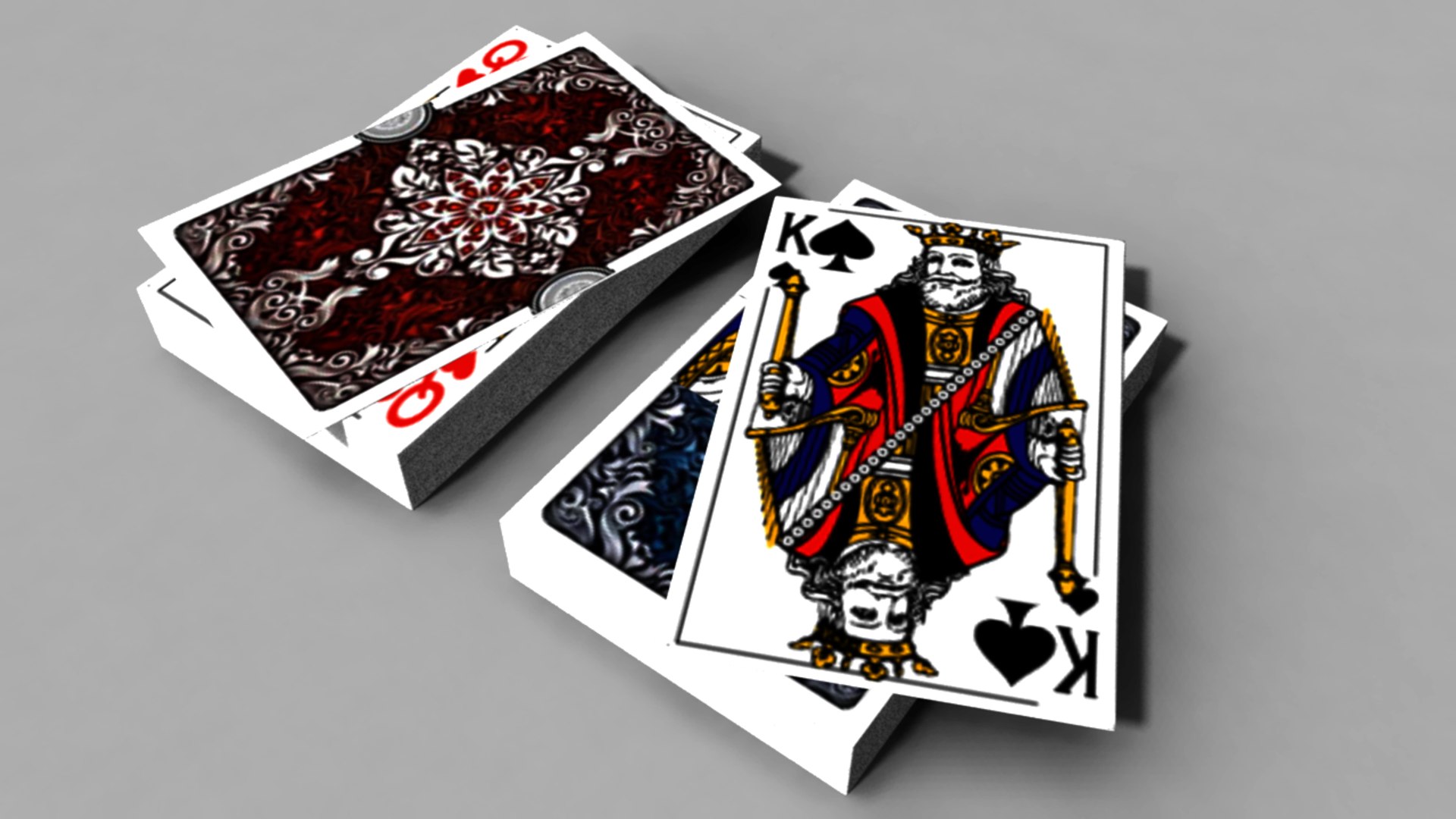 cards deck 3d fbx