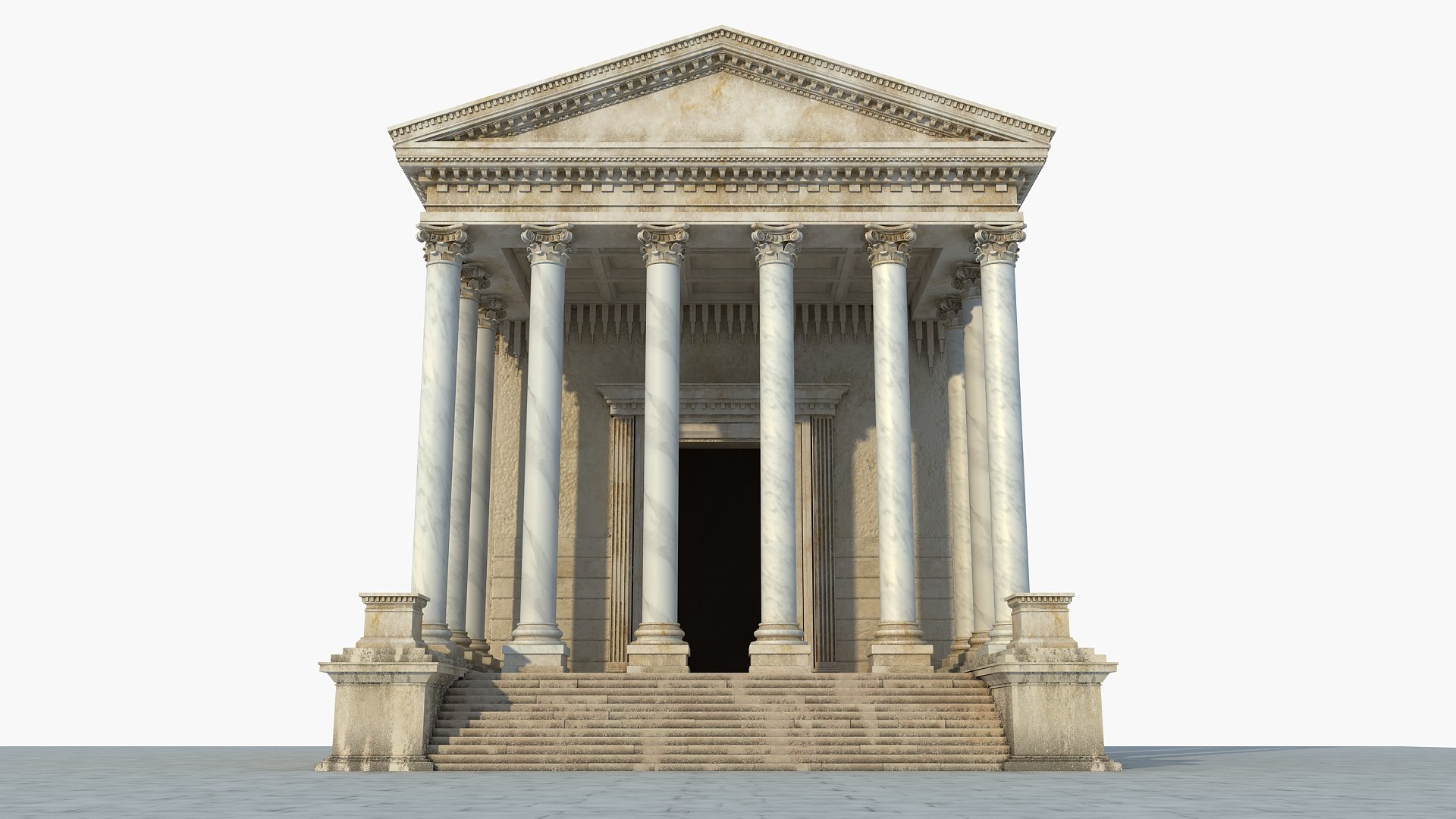 3D Model Ancient Temple Greek Architecture - TurboSquid 1336227