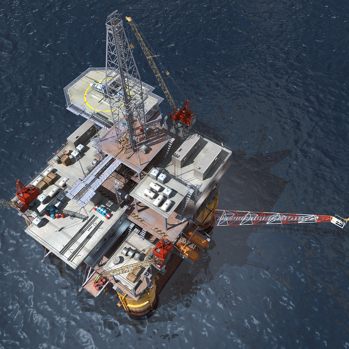 oil rig 3d max