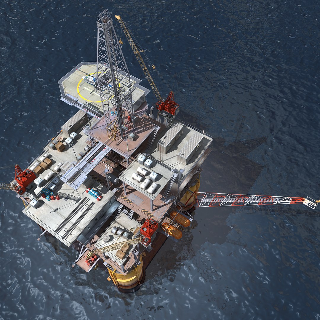 oil rig 3d max