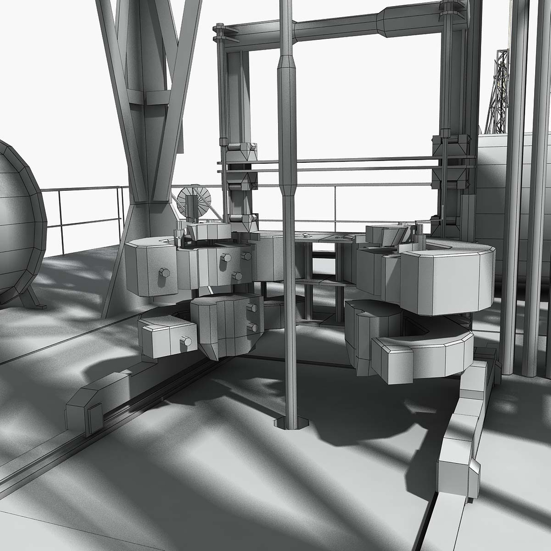 oil rig 3d max