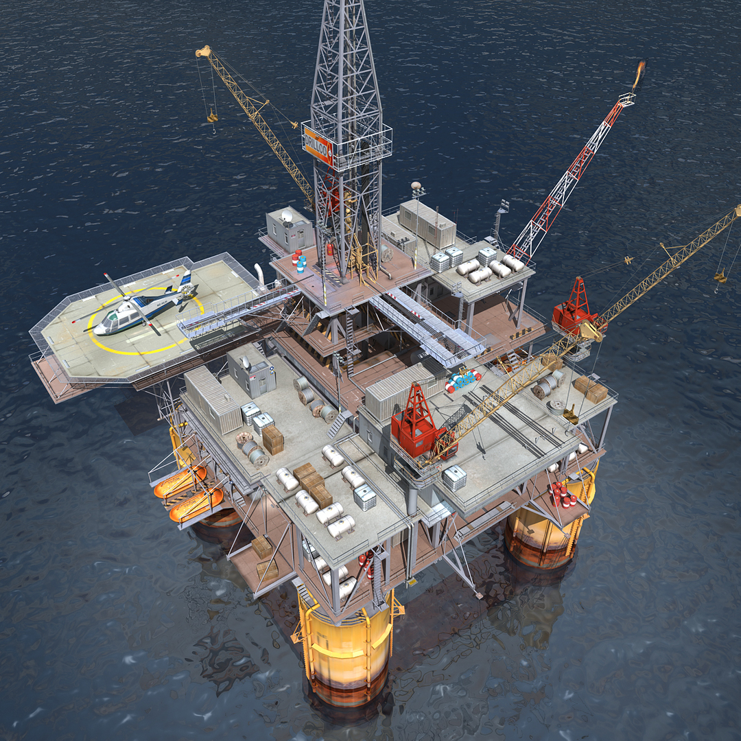 oil rig 3d max