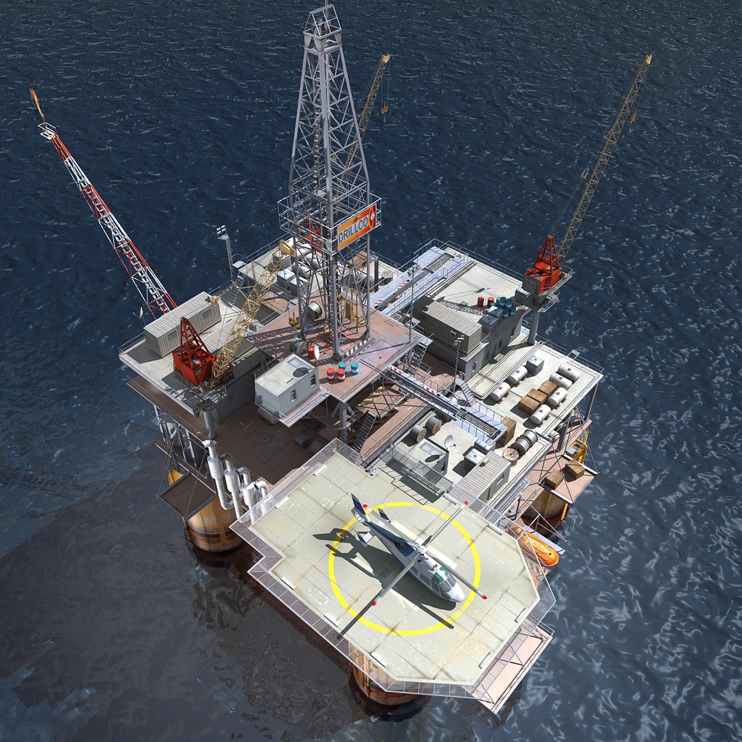 oil rig 3d max
