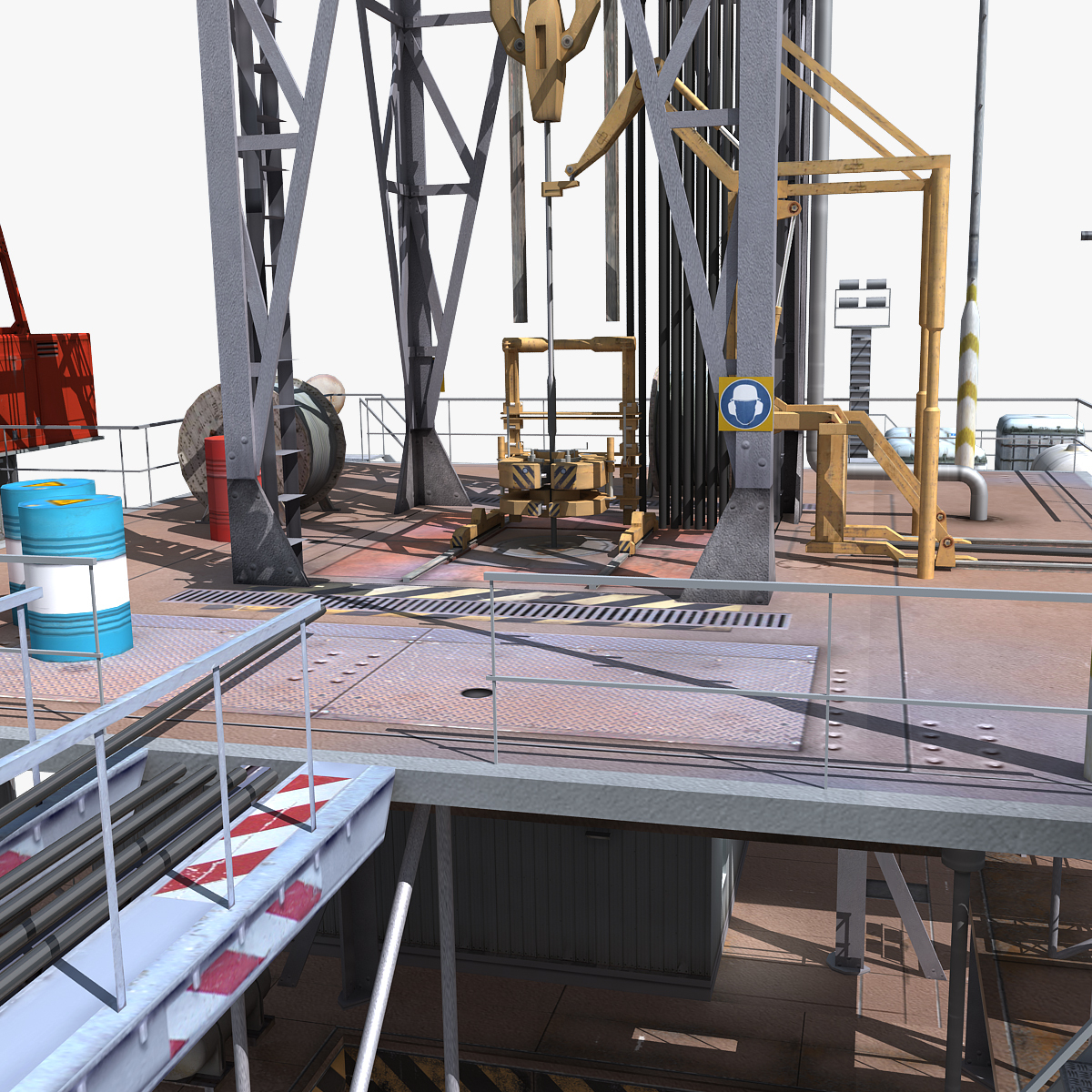 oil rig 3d max