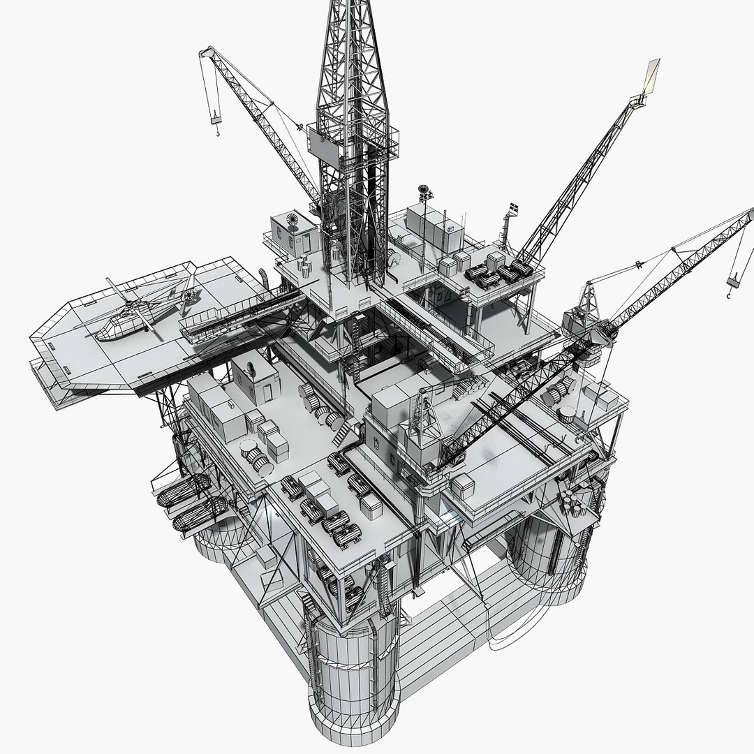 oil rig 3d max