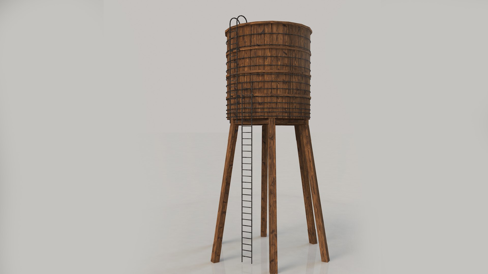 3D Water Tower Model - TurboSquid 2194549