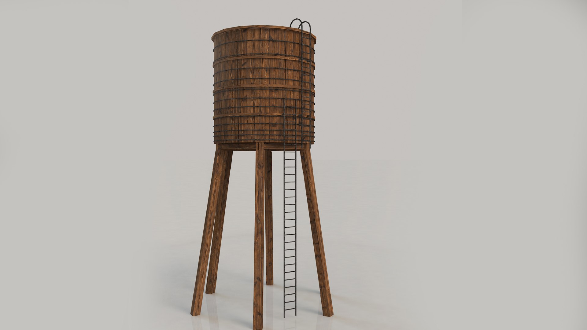 3D Water Tower Model - TurboSquid 2194549