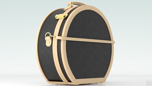 Steamline Starlet Hatbox Large Leather Black 3D - TurboSquid 2033534