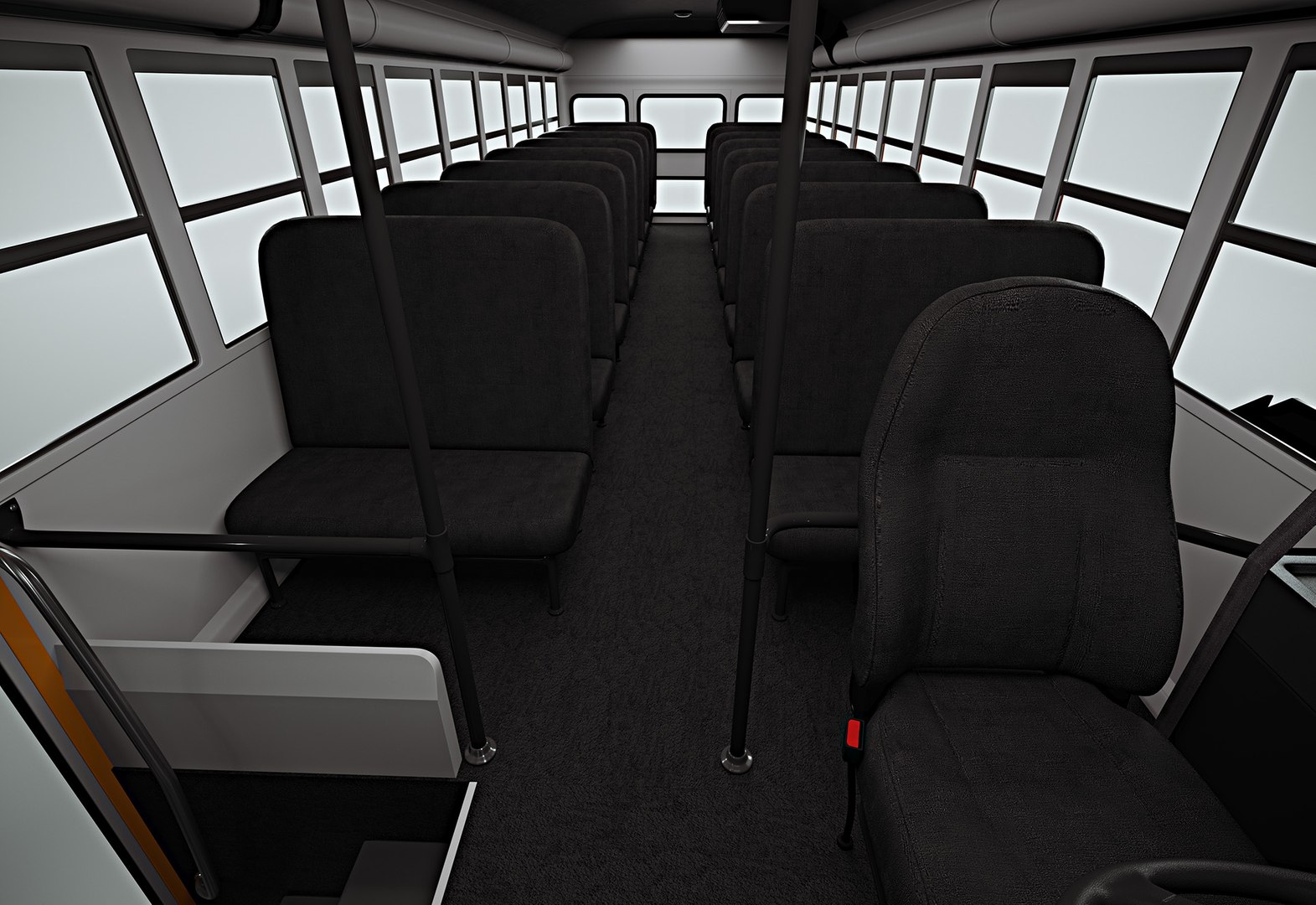 3d 2015 Blue Bird Vision Model