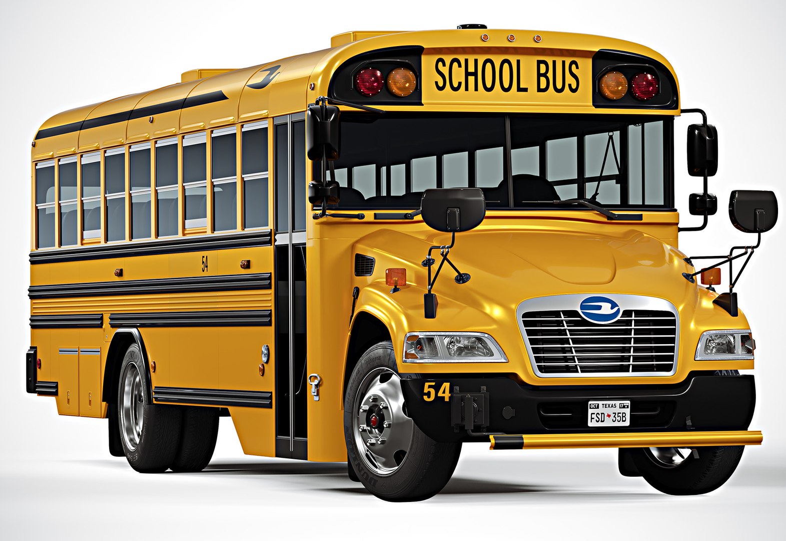 3d 2015 Blue Bird Vision Model