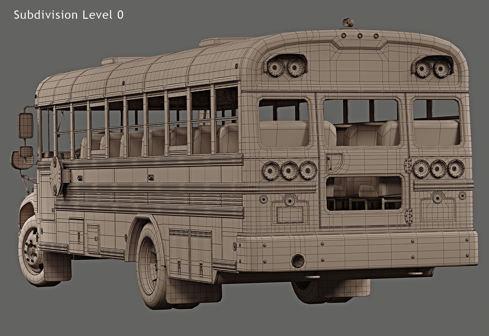 3d 2015 Blue Bird Vision Model