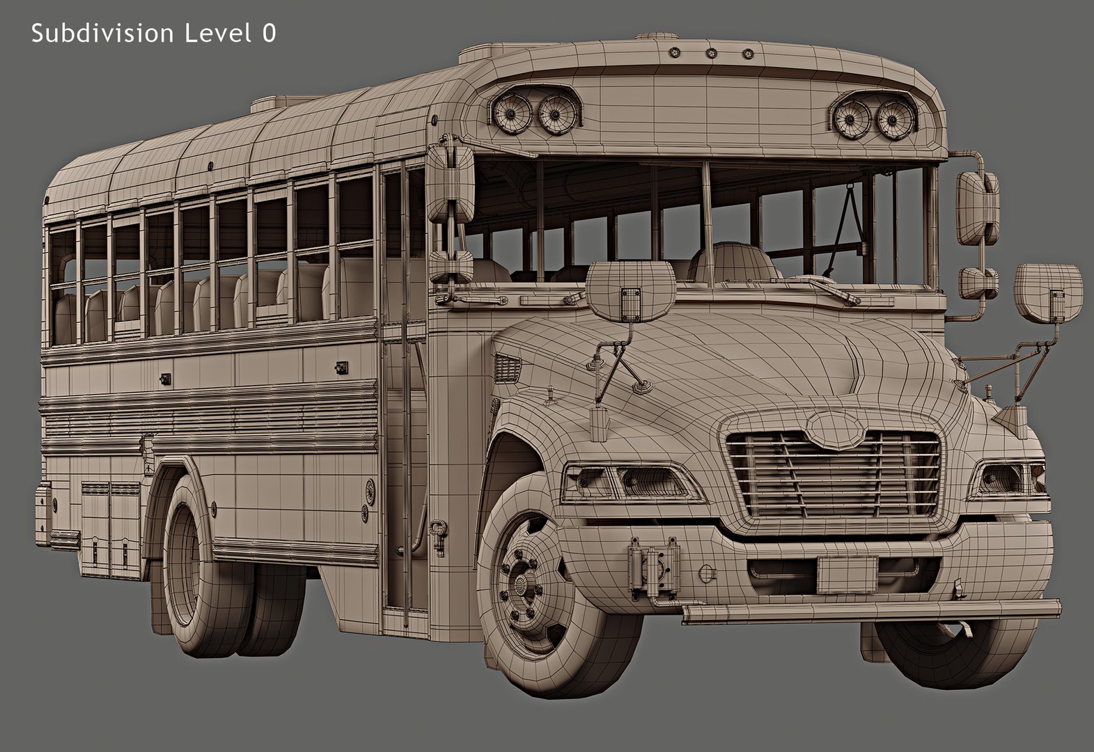 3d 2015 Blue Bird Vision Model