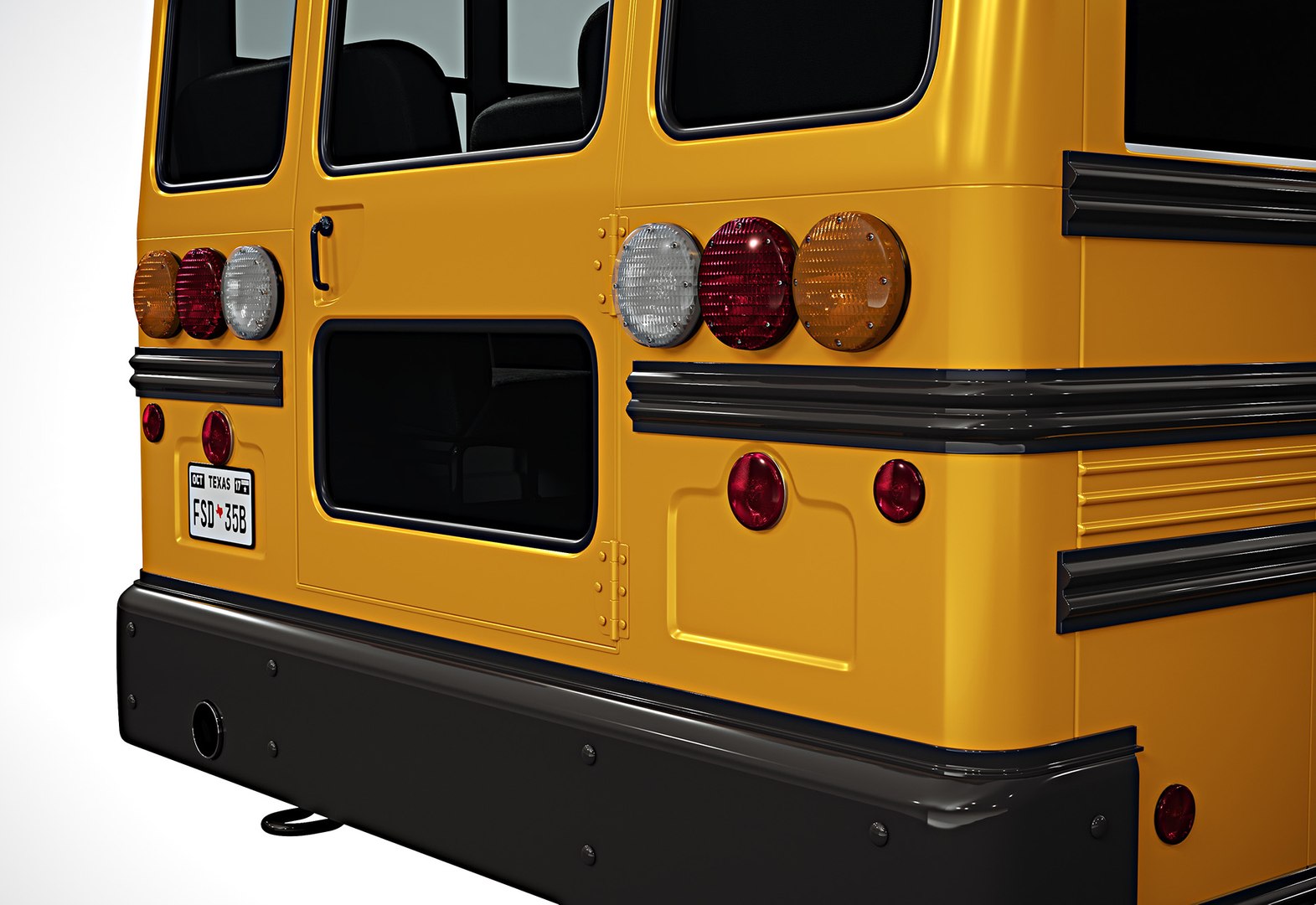 3d 2015 Blue Bird Vision Model