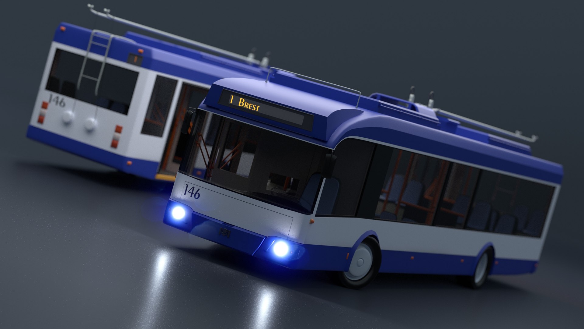 3D Model Trolleybus BKM 321 Collection - TurboSquid 2021025