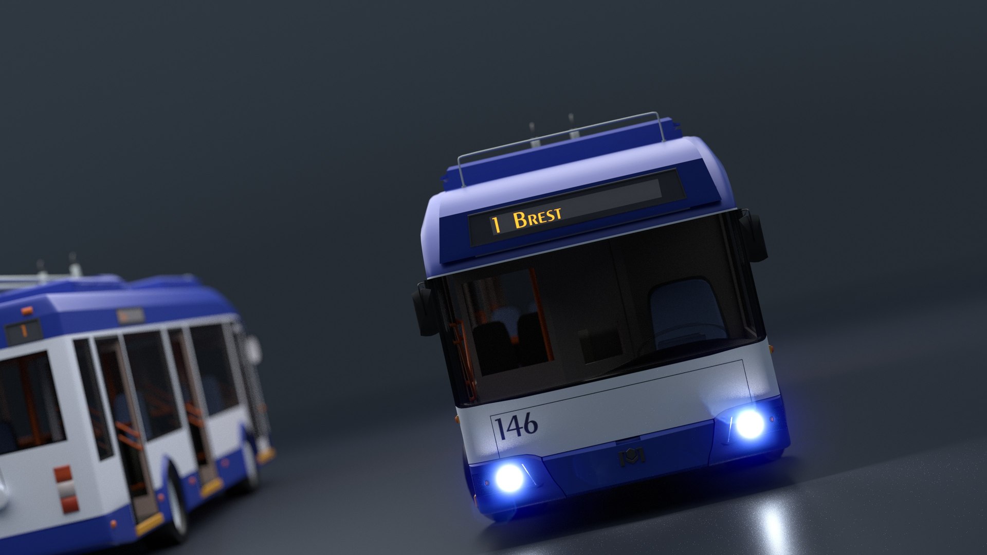 3D Model Trolleybus BKM 321 Collection - TurboSquid 2021025