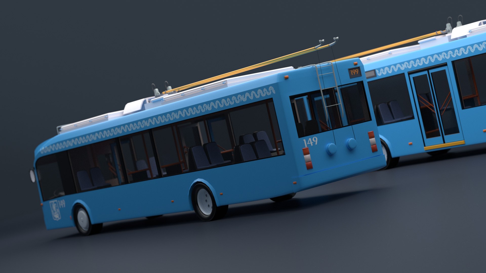 3D Model Trolleybus BKM 321 Collection - TurboSquid 2021025
