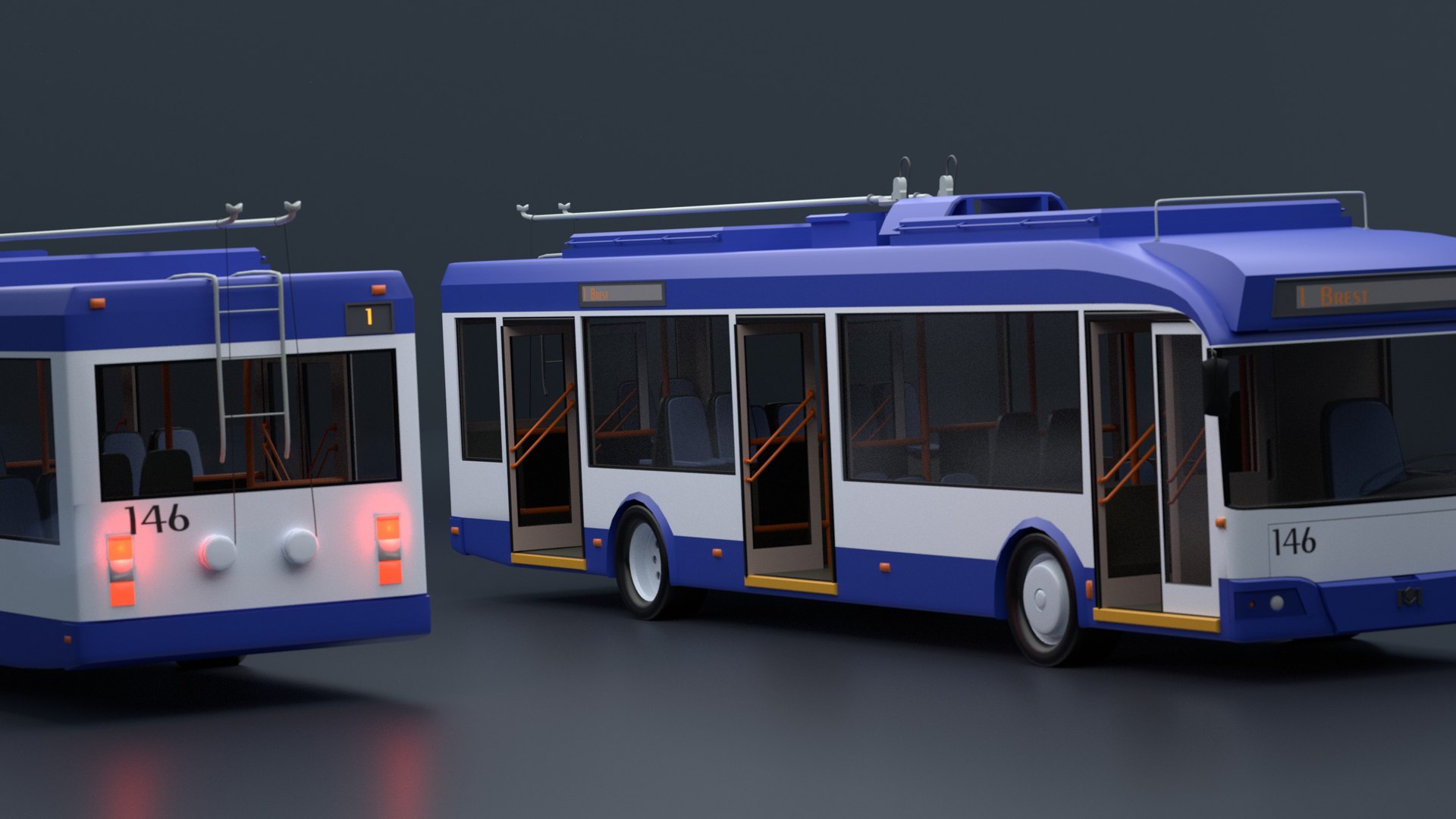 3D Model Trolleybus BKM 321 Collection - TurboSquid 2021025