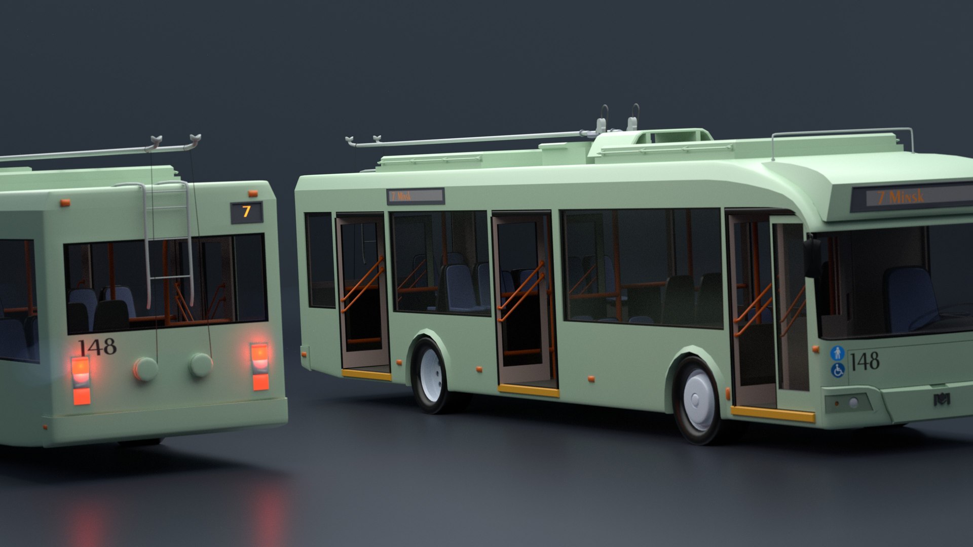 3D Model Trolleybus BKM 321 Collection - TurboSquid 2021025