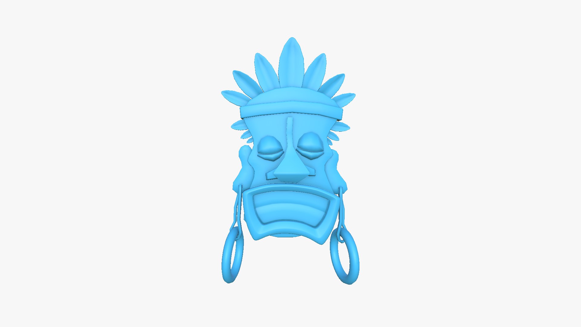 3D Tribal Mask J11 Cartoon - Costume Character Design Model ...