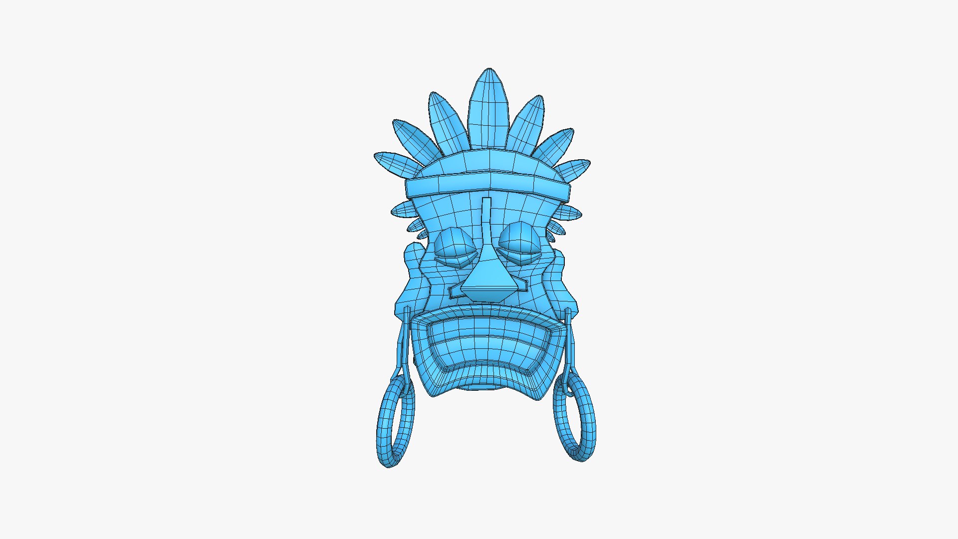 3D Tribal Mask J11 Cartoon - Costume Character Design Model ...