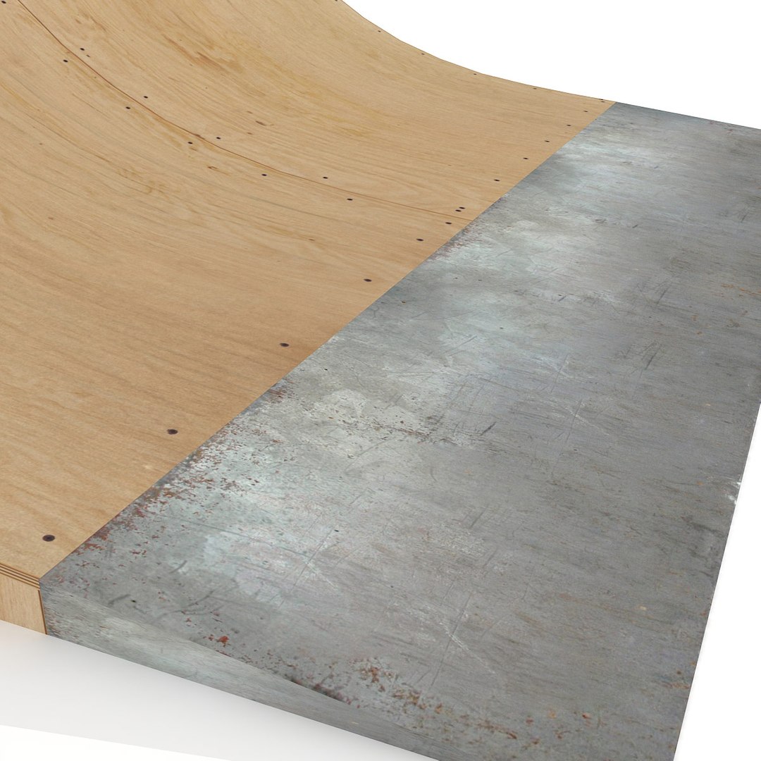 3d Skate Ramp Quarter Pipe Model