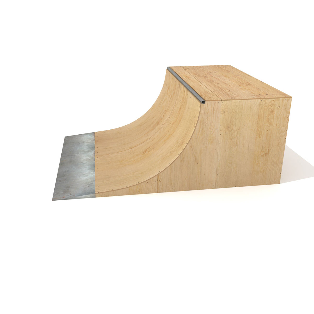 3d Skate Ramp Quarter Pipe Model