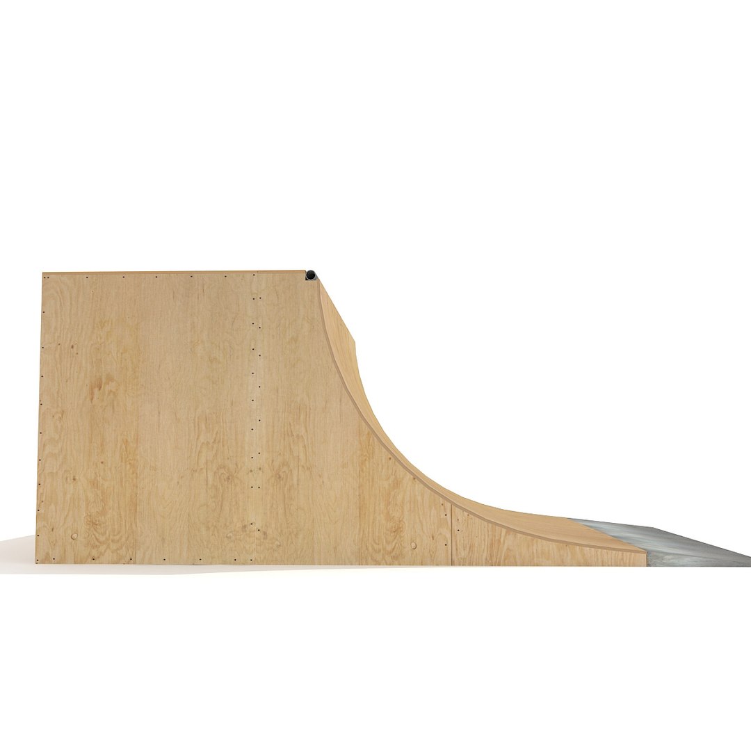 3d Skate Ramp Quarter Pipe Model